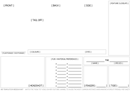 fursuit fursona reference ref sheet base template free download ...